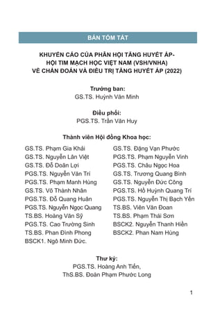 Khuyến cáo về Chẩn đoán và điều trị tăng huyết áp 202 Hội Tim mạch học Việt Nam | PDF