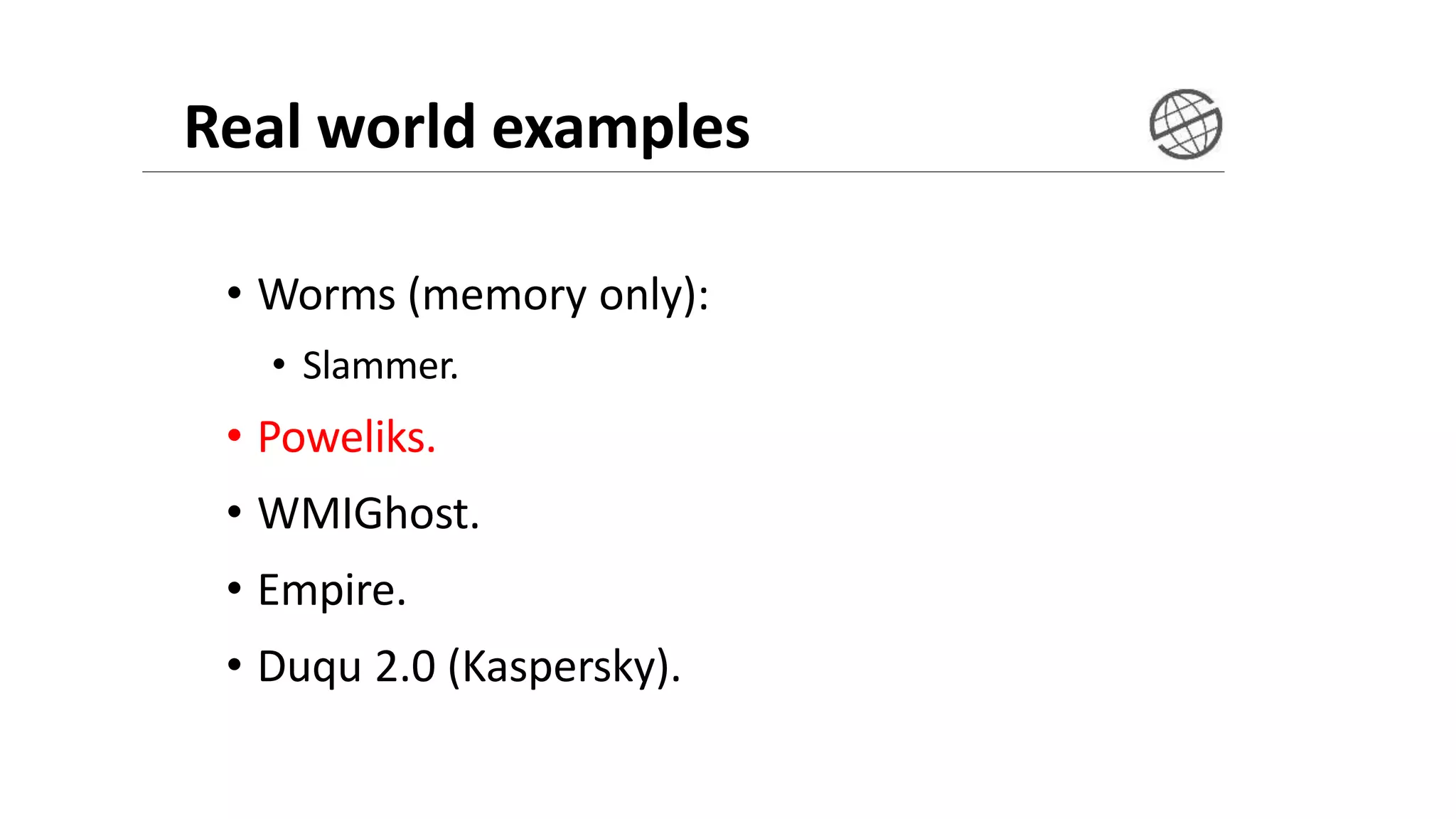 Fileless Malware [Cyber Security] | PPTX | Antivirus Software ...