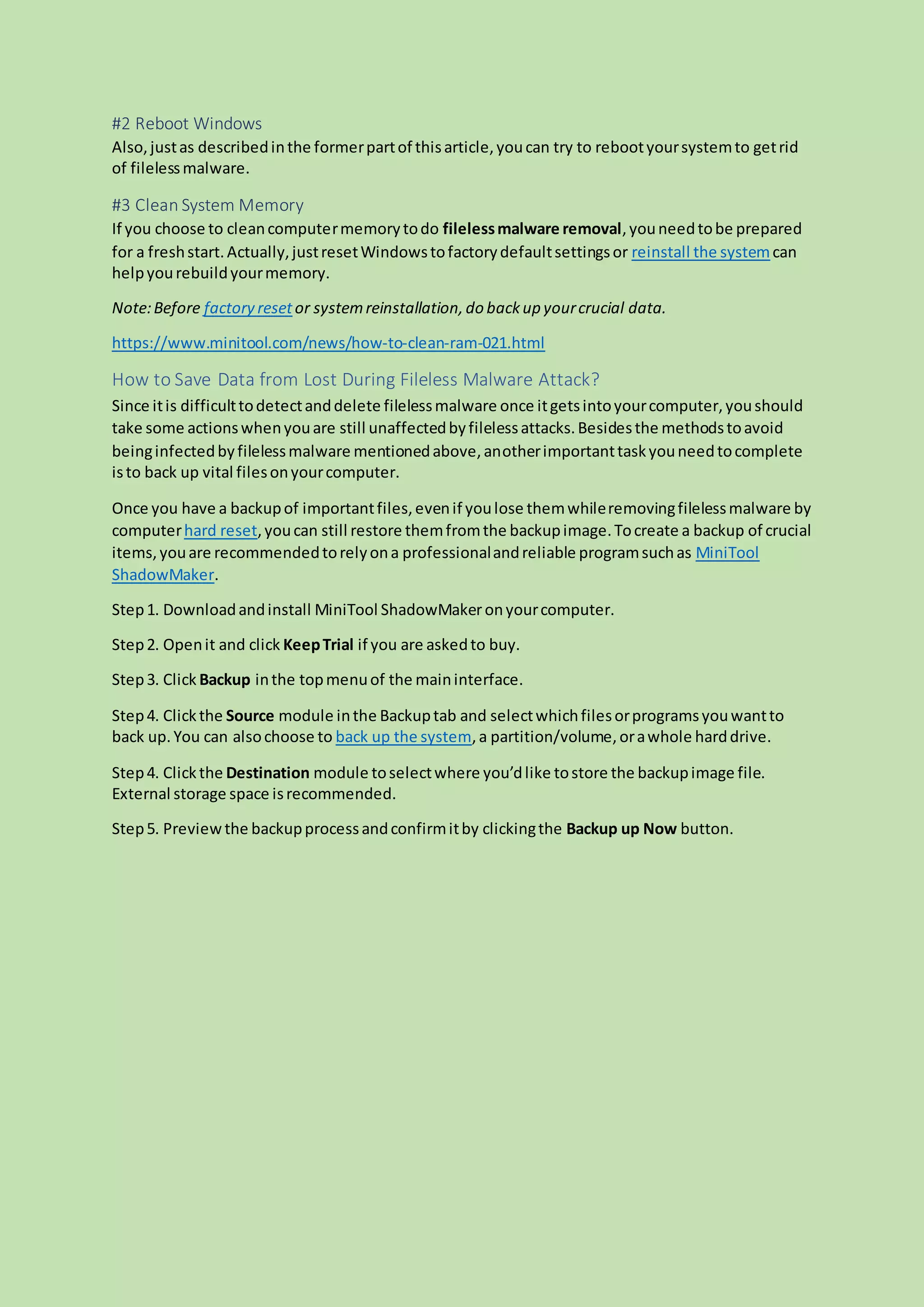 Fileless malware | PDF