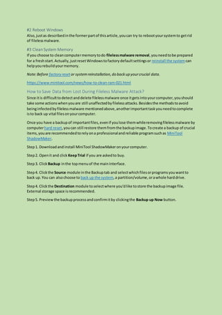 Fileless malware | PDF