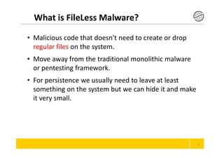 Fileless Malware Infections | PDF