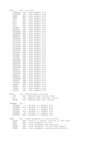 Filelist | DOC | Programming Languages | Computing