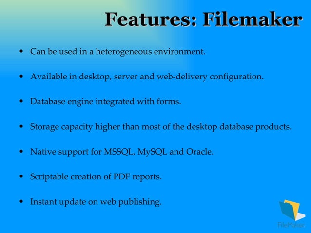 Filemaker Development | PPT | Computing | Technology & Computing