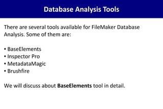 FileMaker BaseElements Tool | PDF | Databases | Computer Software and Applications