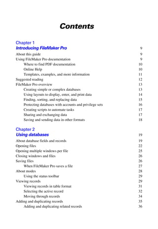 FileMaker Pro 10 - User's Guide | PDF