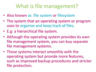 File Management | PPTX