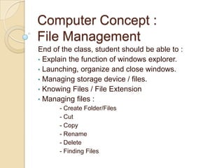 CHAP 2 - FILE MANAGEMENT | PPTX