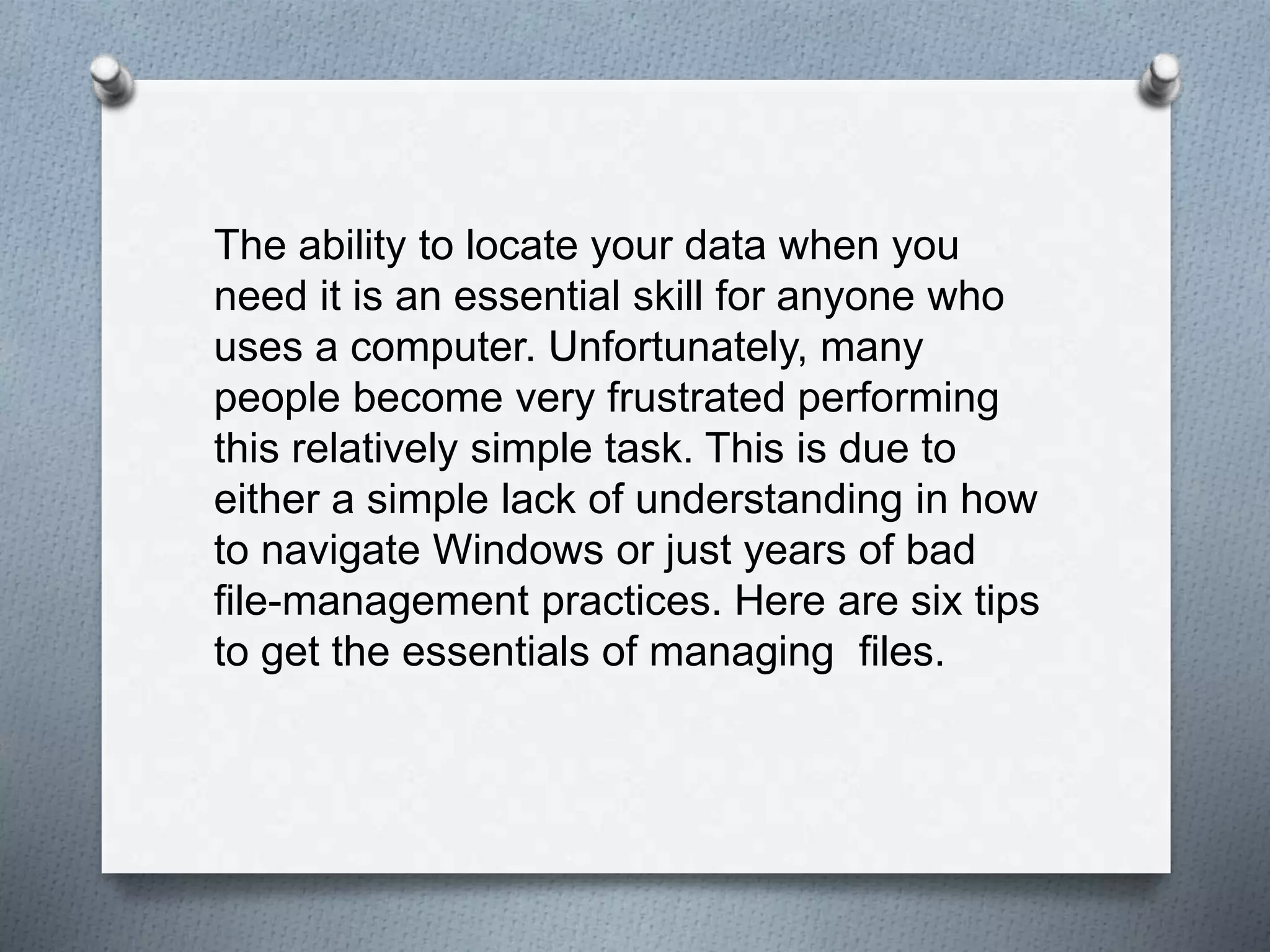 File management | PPTX
