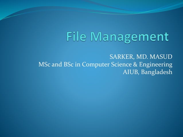 File management | PPT