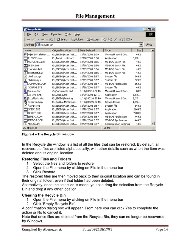 File management | PDF | Operating Systems | Computer Software and ...