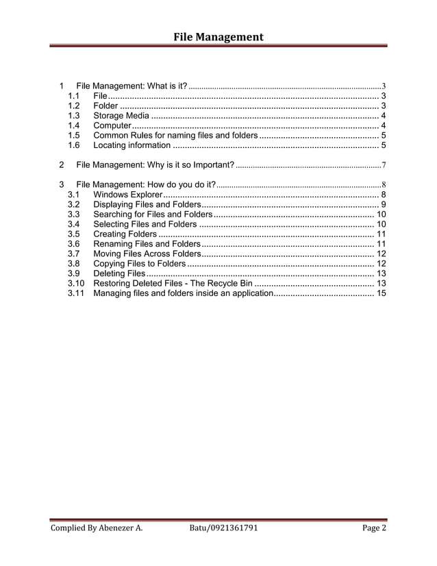 File management | PDF | Operating Systems | Computer Software and ...