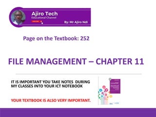 IGCSE ICT - File Management - Ajiro Tech | PDF