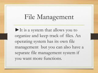 File Management | PPTX