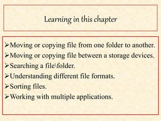 File management and data organisation | PPTX