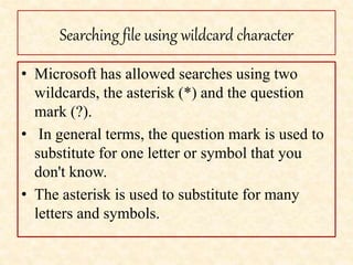 File management and data organisation | PPTX