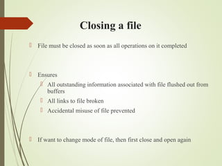 File management and handling by prabhakar | PPT | Operating Systems ...