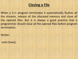 File management in C++ | PPTX