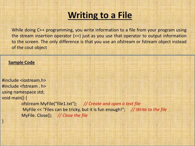 File management in C++ | PPTX