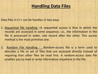 File management in C++ | PPT