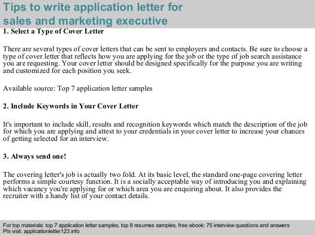 Sales And Marketing Executive Application Letter sales-and-marketing-executive-application-letter
