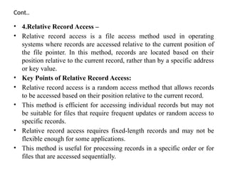 Comprehensive Overview of File Management and Access Methods in ...