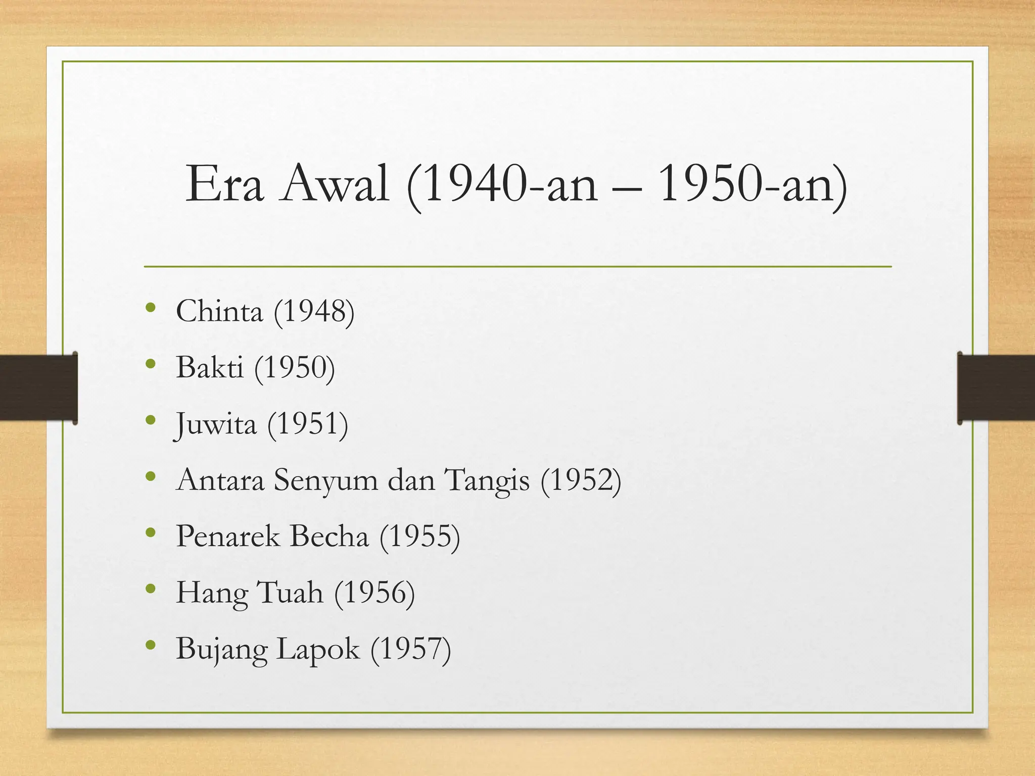 Senarai penuh semua filem Allahyarham Tan Sri P Ramlee | PPTX