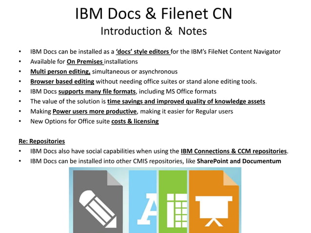 IBM Filenet Content Navigator + IBM Docs screen demo | PPTX | Desktop ...