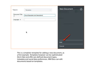IBM Filenet Content Navigator + IBM Docs screen demo | PPTX
