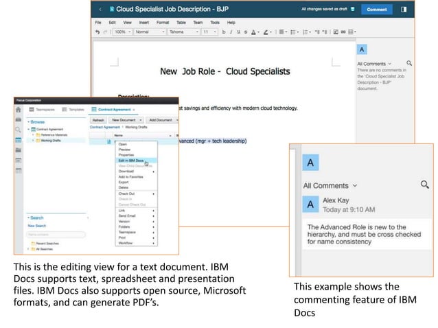 IBM Filenet Content Navigator + IBM Docs screen demo | PPTX | Desktop ...
