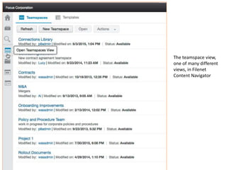 IBM Filenet Content Navigator + IBM Docs screen demo | PPTX