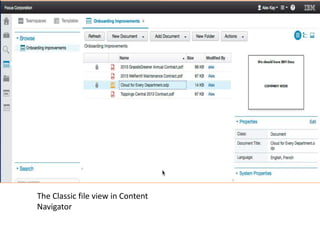 IBM Filenet Content Navigator + IBM Docs screen demo | PPTX
