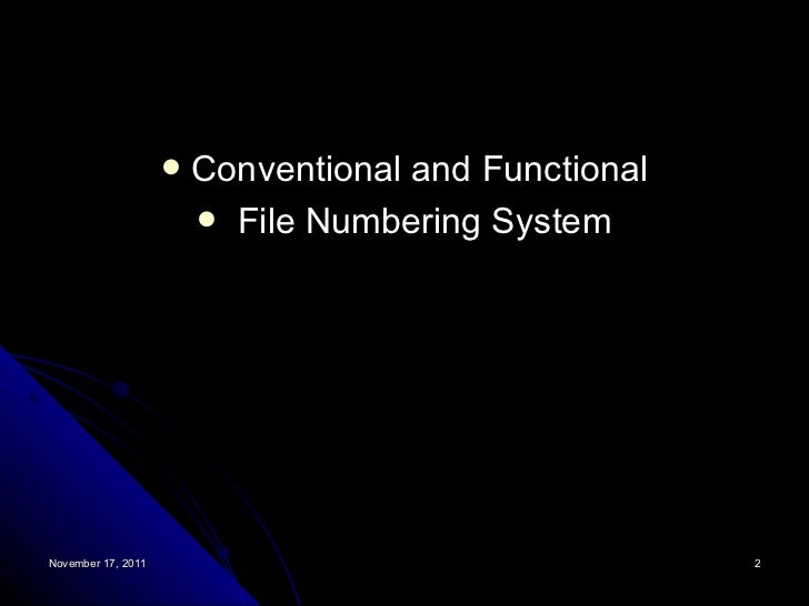File Numbering System