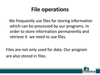 File oparation in c | PPT