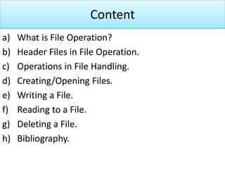 File operations | PDF | Programming Languages | Computing