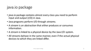 Various types of File Operations in Java | PPTX | Programming Languages | Computing
