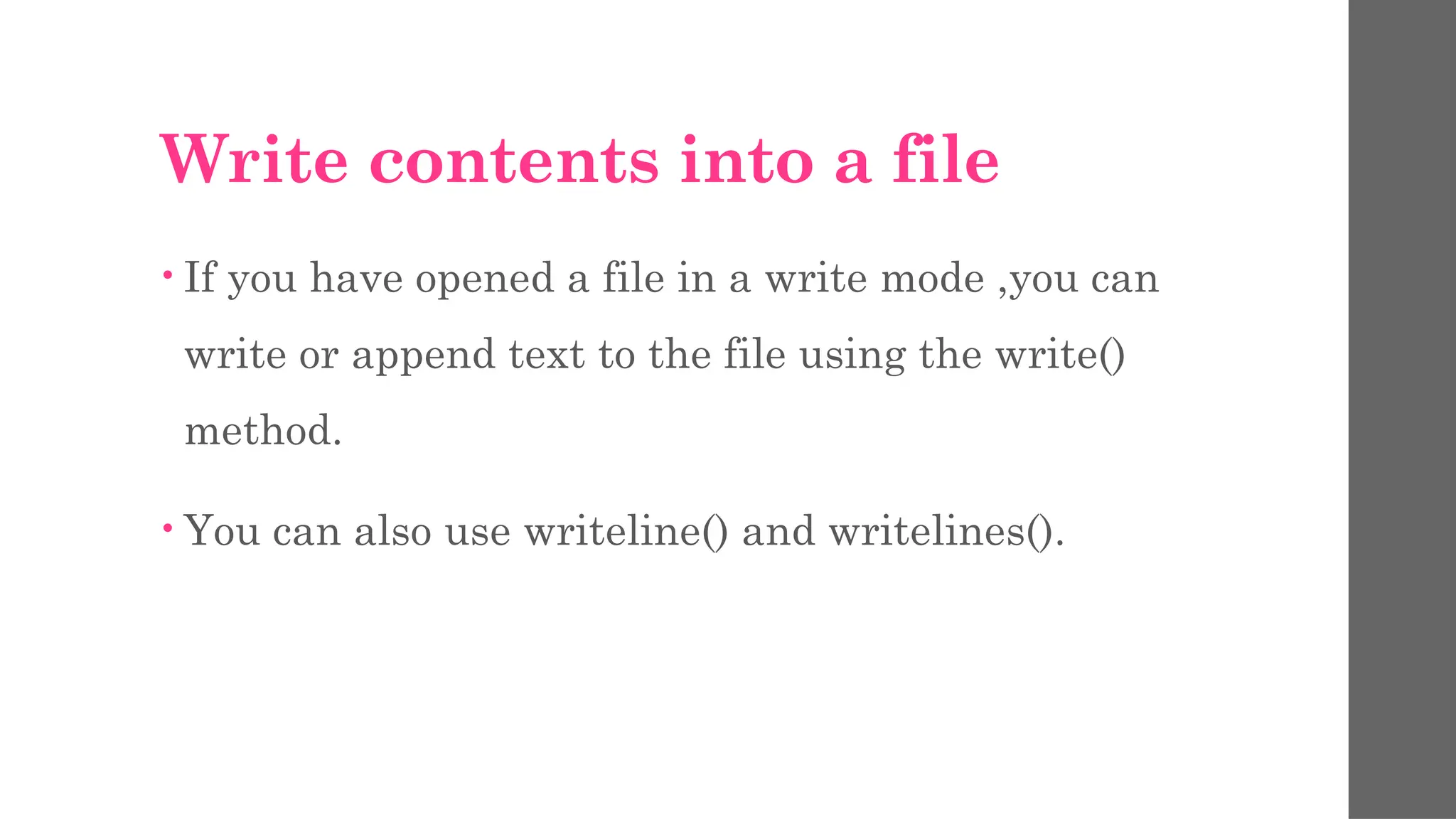 File Operations in python Read ,Write,binary file etc. | PPT File Operations in python Read ,Write,binary file etc. | PPT