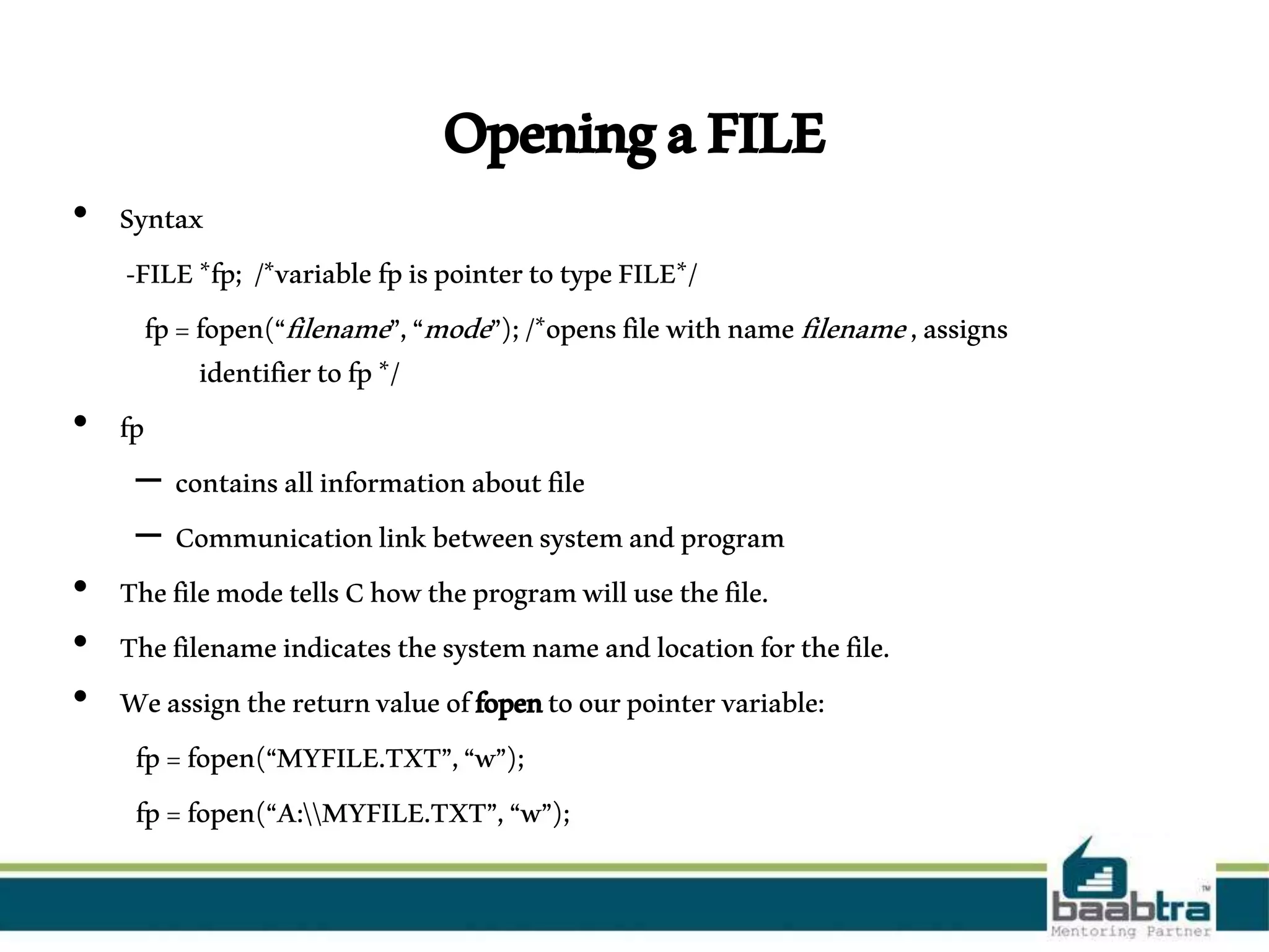 File operations in c | PPTX