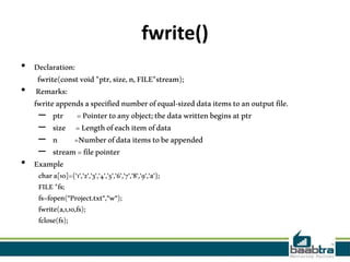 File operations in c | PPTX