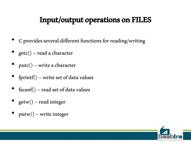 File operations in c