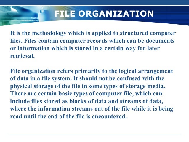 File organisation
