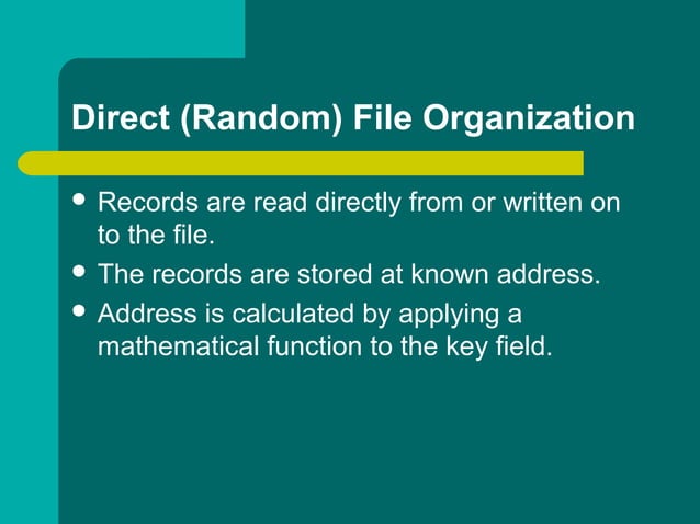 File organization | PPT | Databases | Computer Software and Applications