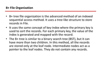 FILE ORGANIZATION.pptx | Databases | Computer Software and Applications