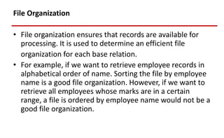 FILE ORGANIZATION.pptx | Databases | Computer Software and Applications