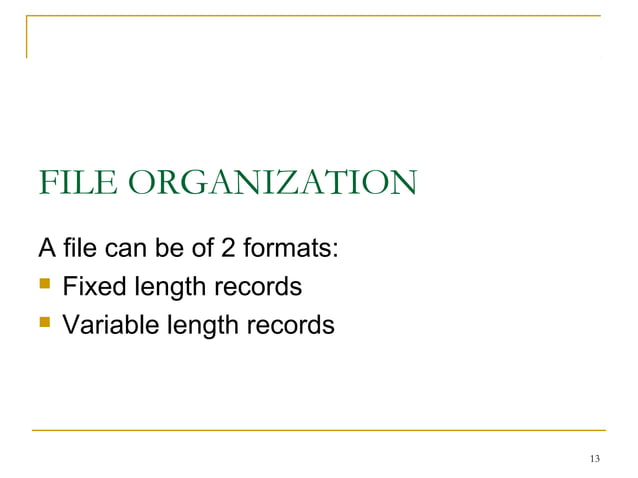File organization and indexing | PPT | Databases | Computer Software and Applications