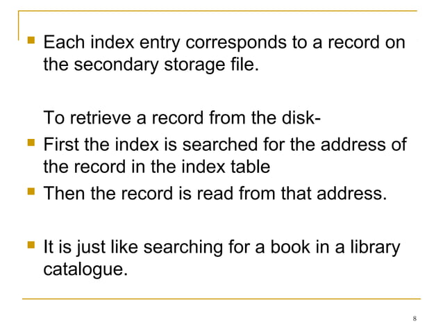 File organization and indexing | PPT | Databases | Computer Software and Applications