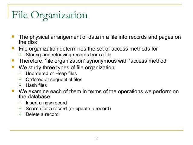 File Organization And Indexing