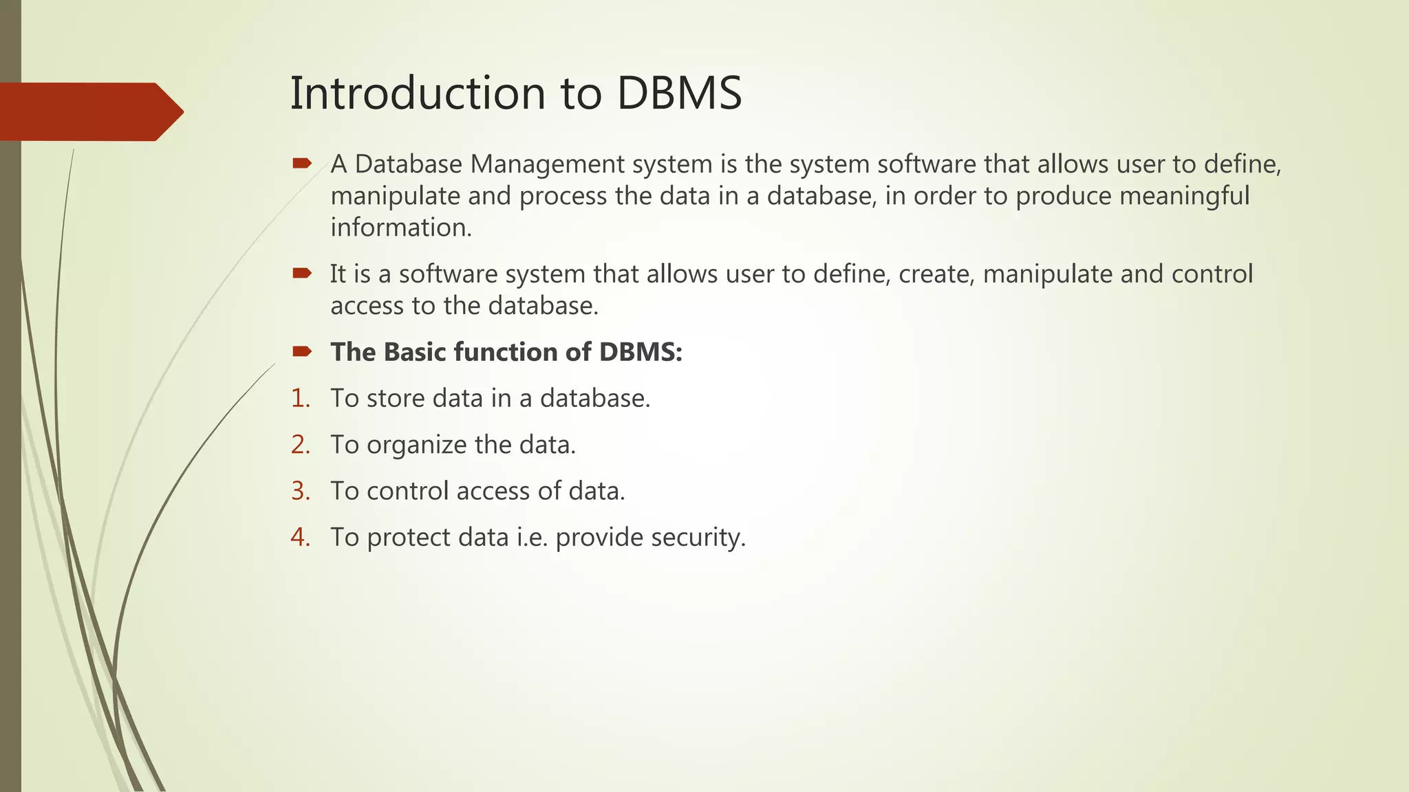 File organization and introduction of DBMS | PPTX