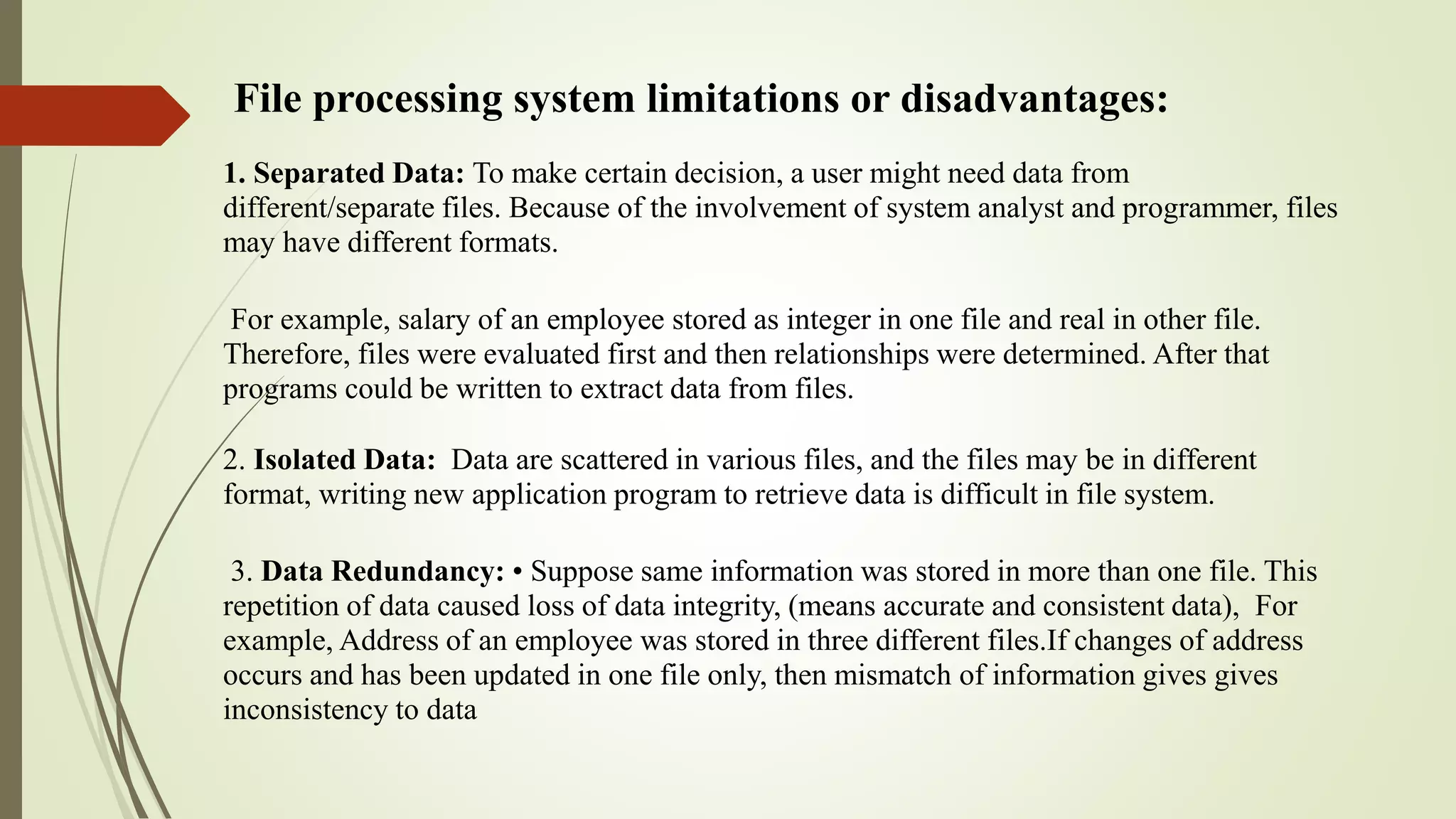 File organization and introduction of DBMS | PPTX