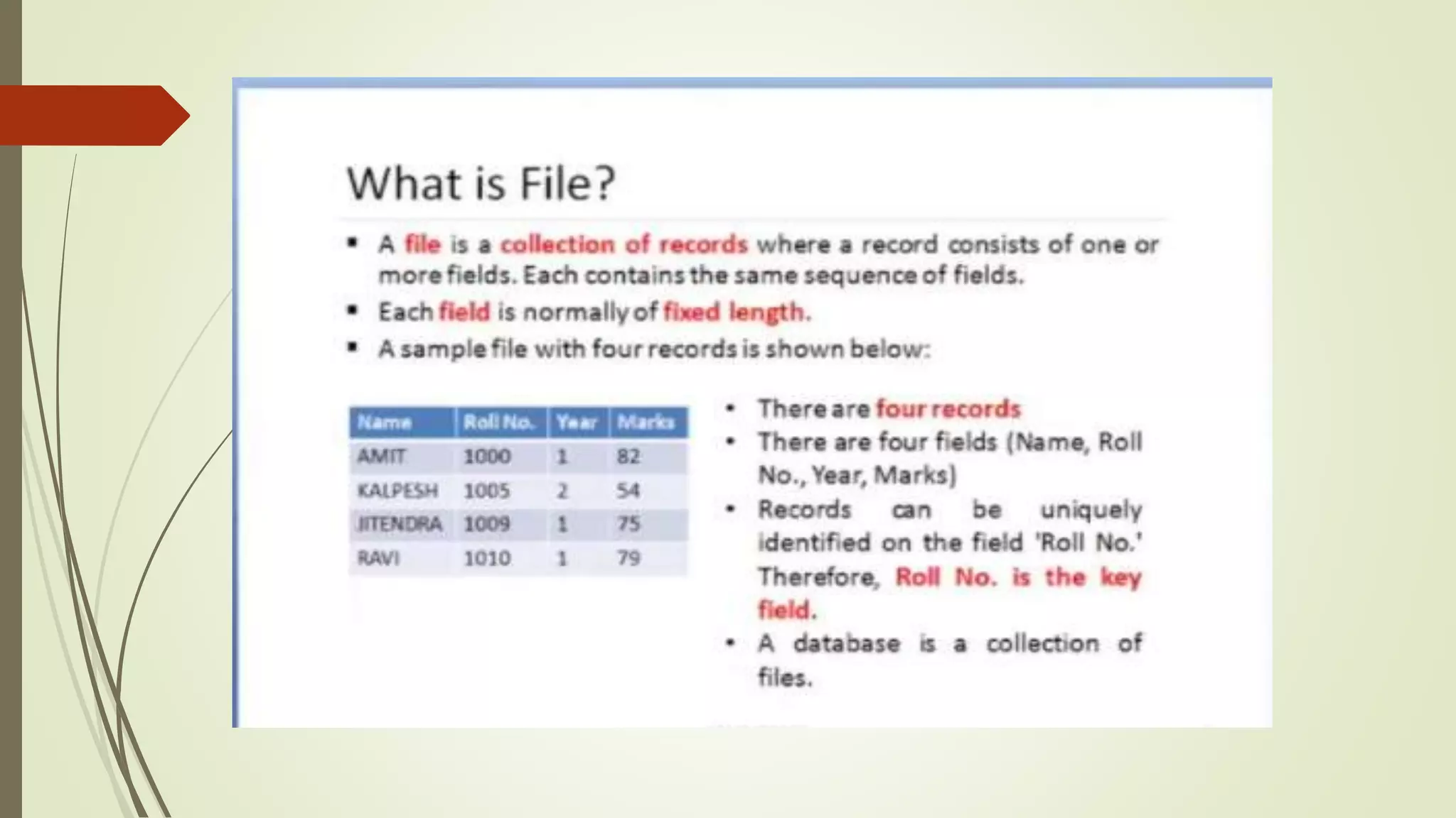 File organization and introduction of DBMS | PPTX