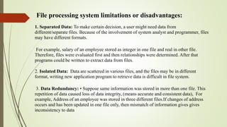 File organization and introduction of DBMS | PPTX